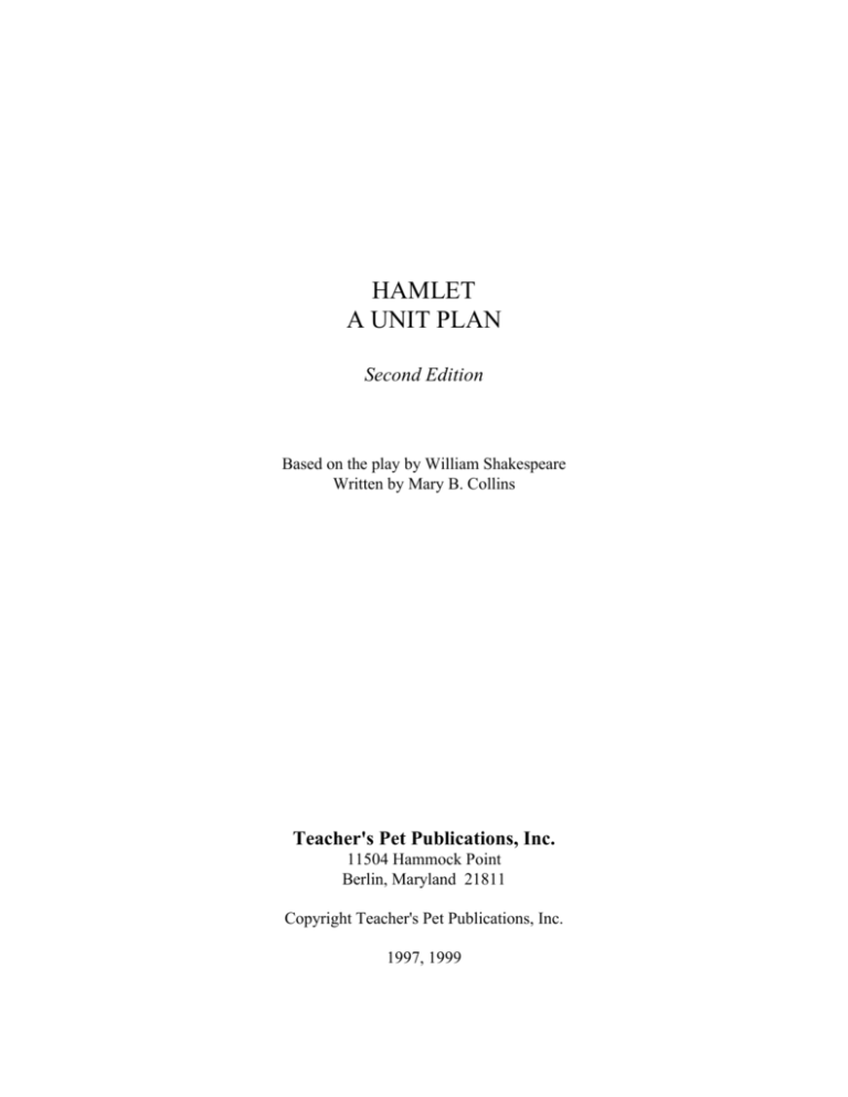 hamlet a unit plan - Rochester City School District