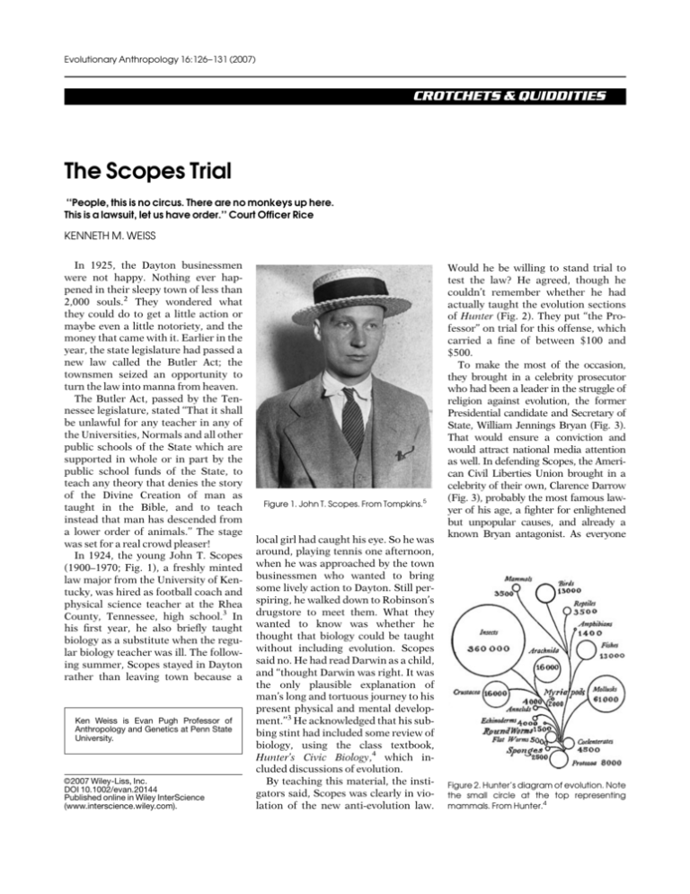 The Scopes Trial - Penn State University