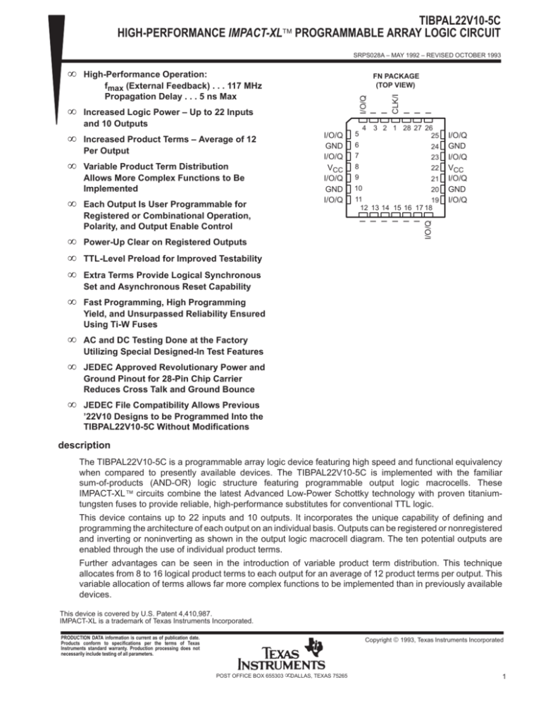 High-Performance IMPACT-XL Programmable