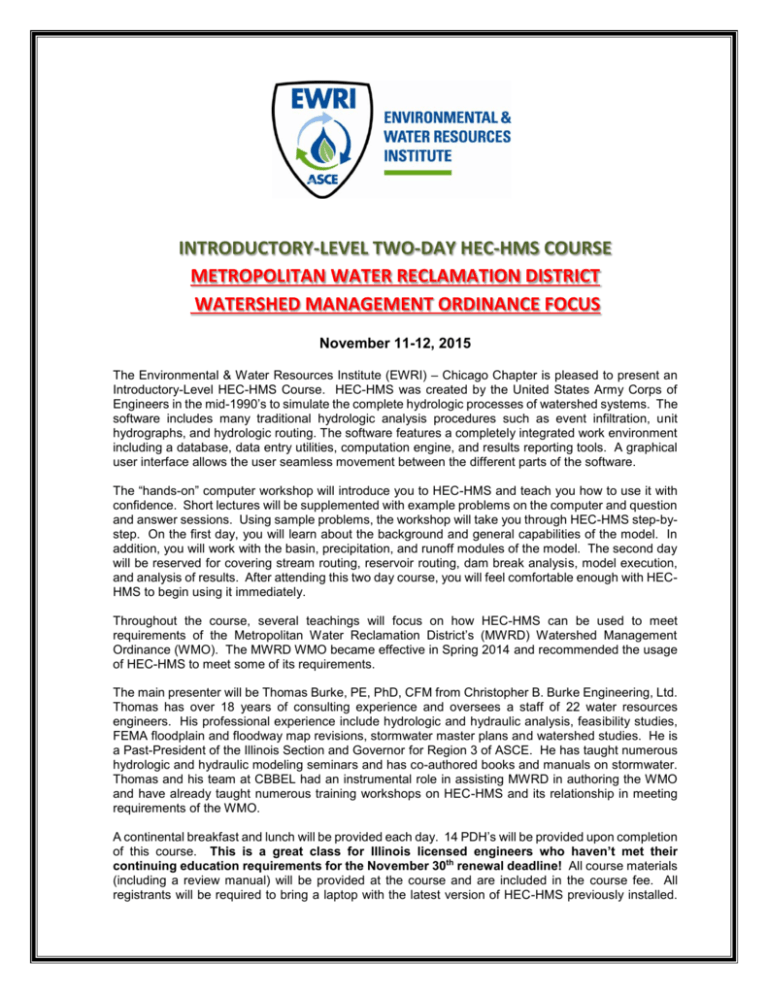 HEC-HMS Course Flyer