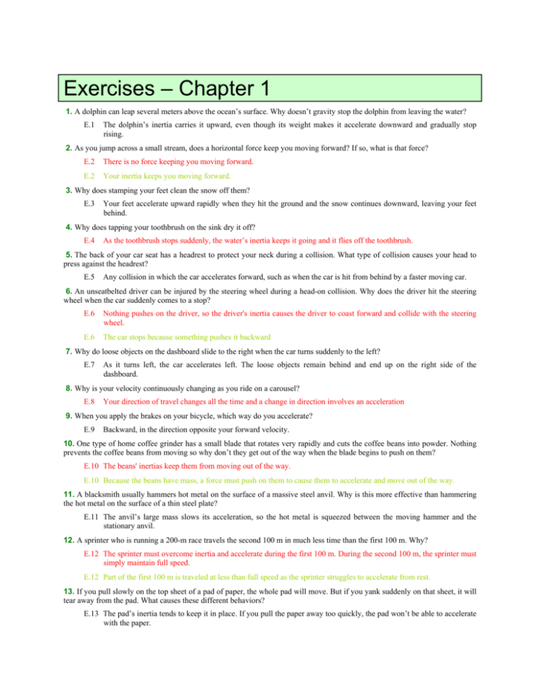 Exercises – Chapter 1
