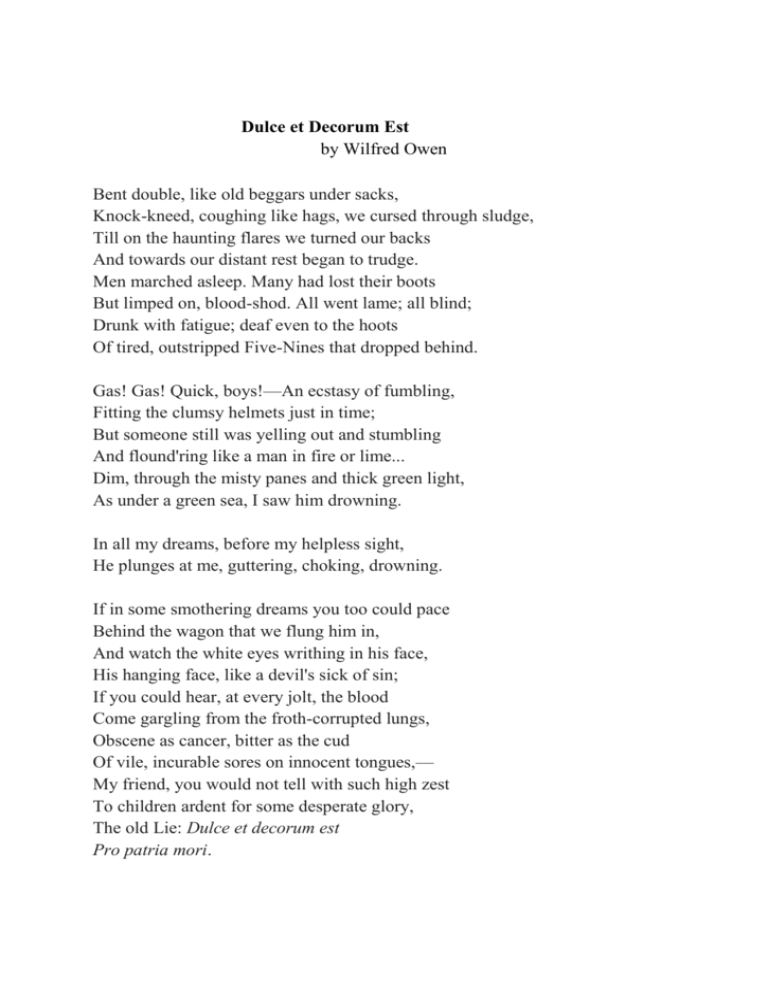 Dulce et Decorum est