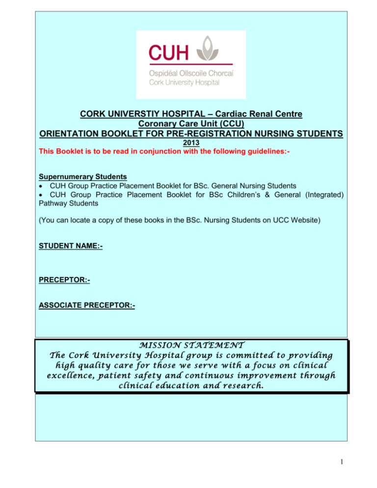 ORIENTATION BOOKLET FOR PRE