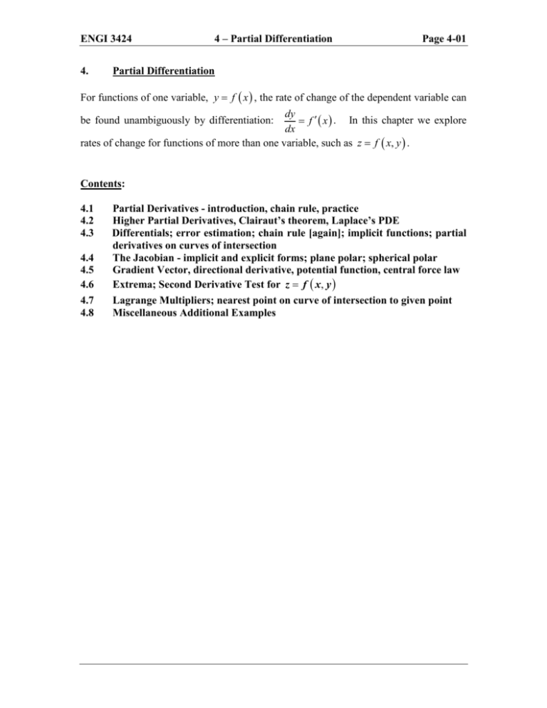 Partial Differentiation partial-differentiation