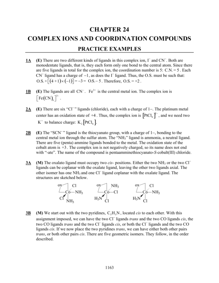 chapter 24 complex ions and coordination compounds