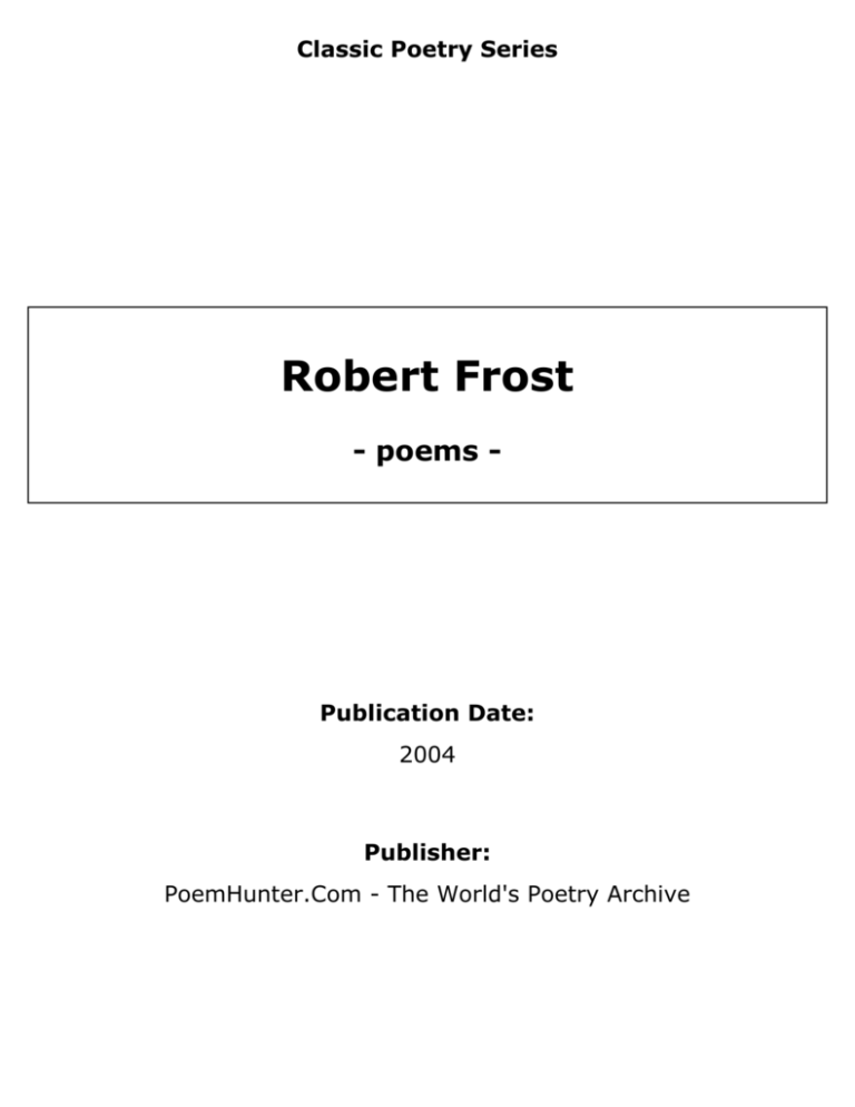 Robert Frost - poems