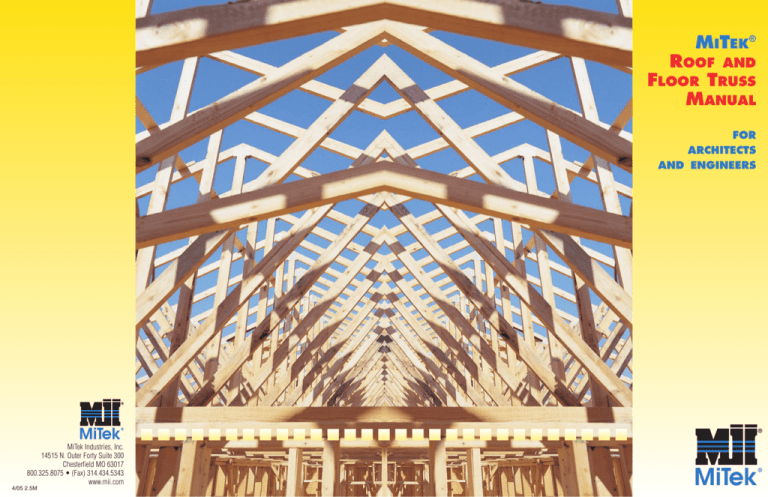 mitek roof and floor truss manual
