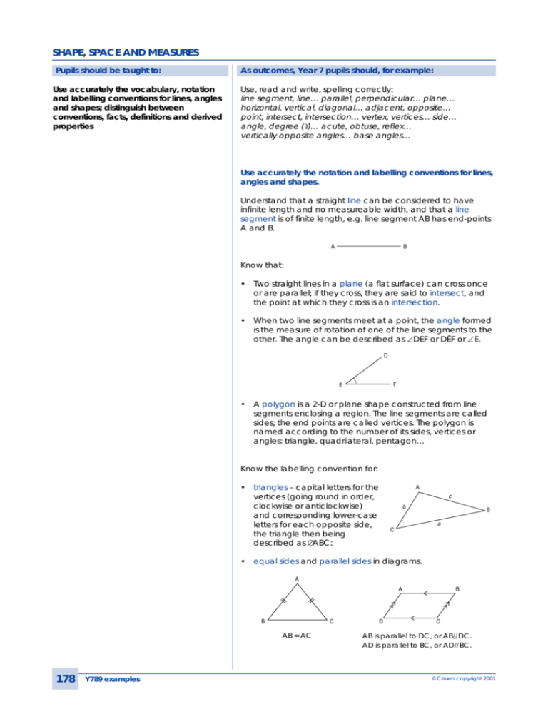 Geometrical reasoning: lines, angles and shapes Geometrical reasoning: lines, angles and shapes