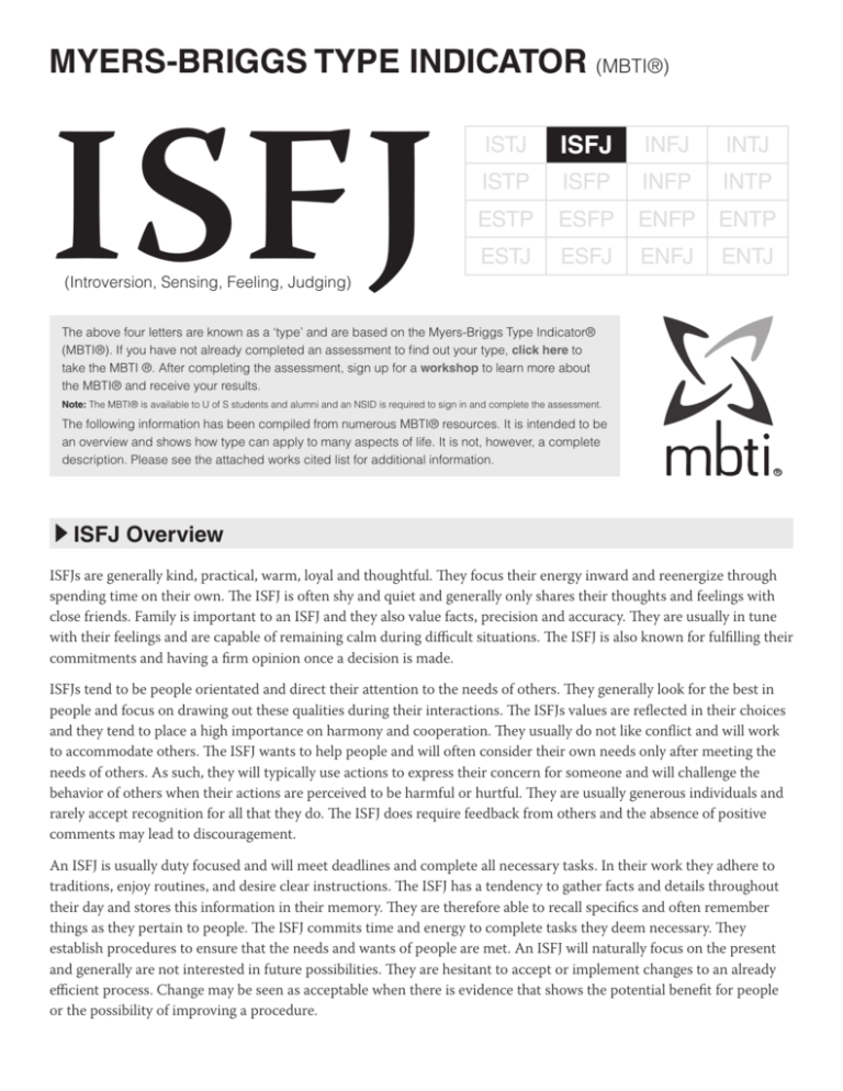 Myers-Briggs Type indicaTor (MBTI®) - Students