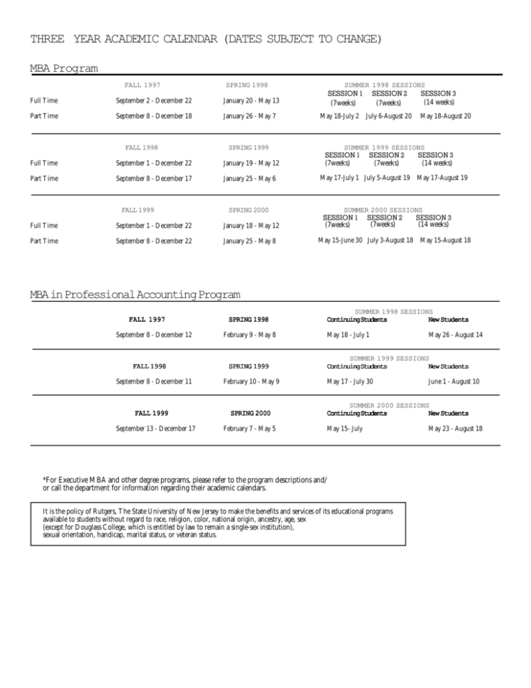 MBA Program - Catalogs