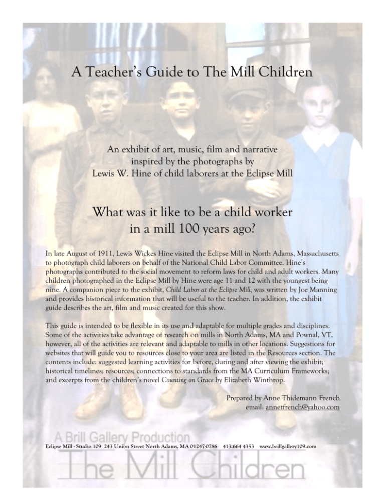 The Mill Children Teacher's Guide