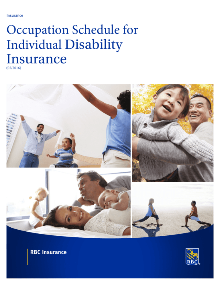 Occupation Schedule For Individual Disability Occupation Schedule For Individual Disability