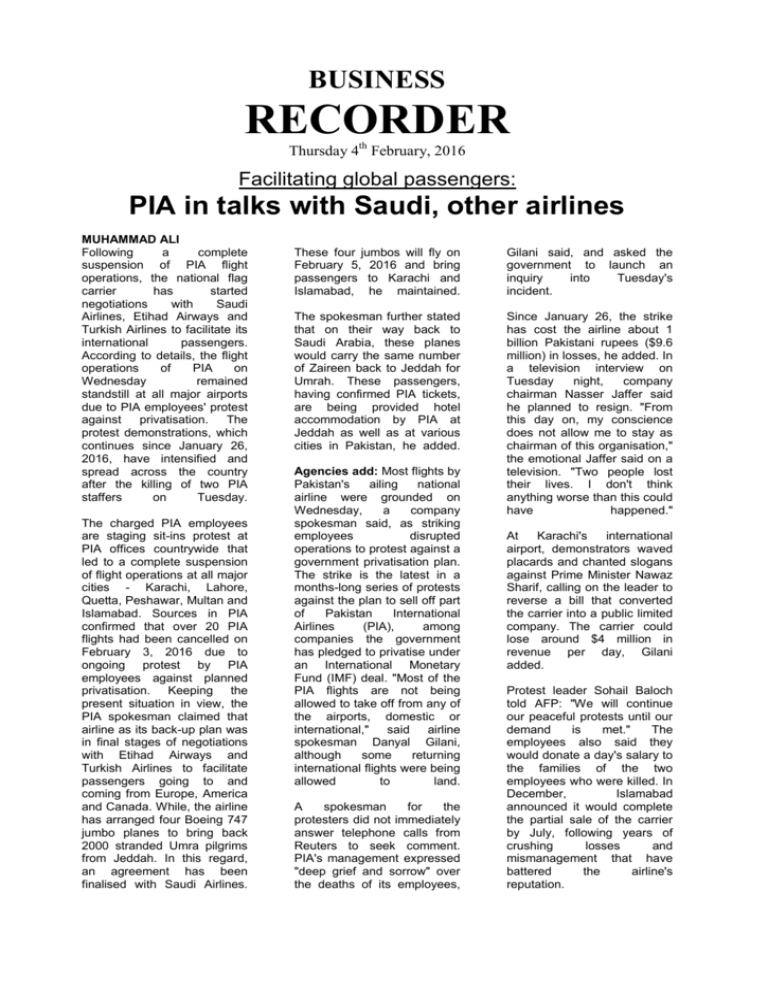 Recorder Pakistan Textile Mills Association recorder-pakistan-textile-mills-association