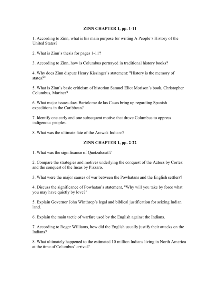 ZINN CHAPTER 1, pp
