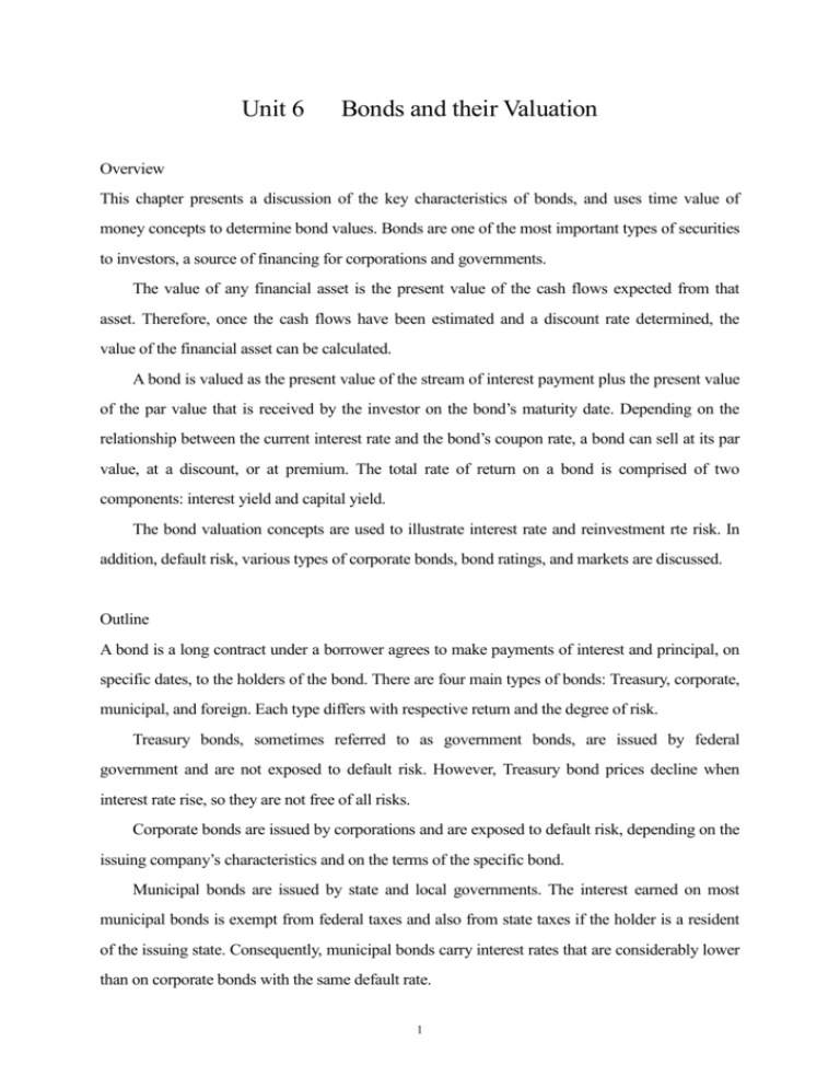 6.Bonds and Their Valuation