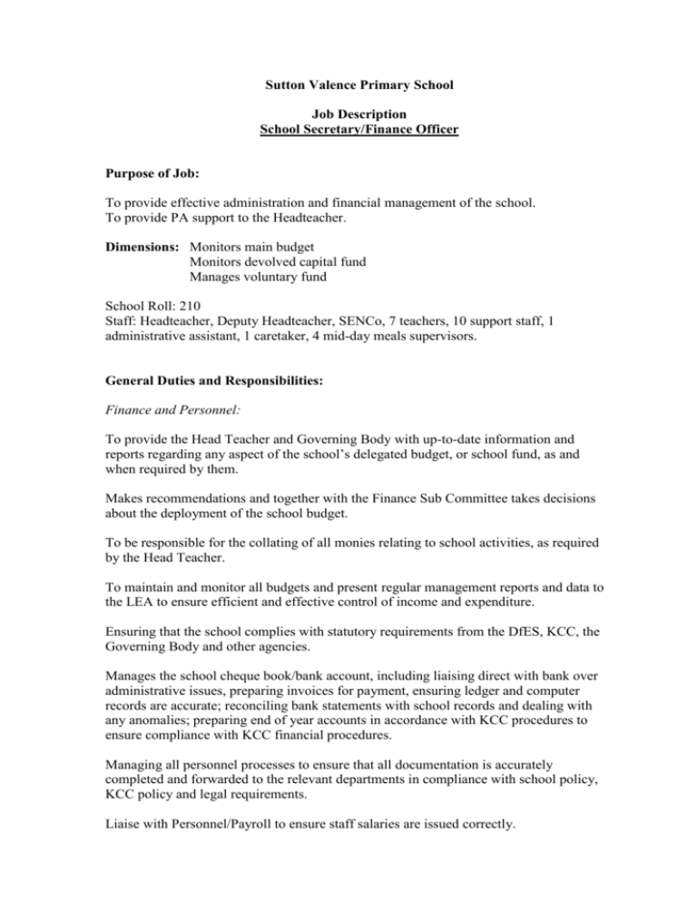 Job Description For School Secretary Budget Manager job-description-for-school-secretary-budget-manager