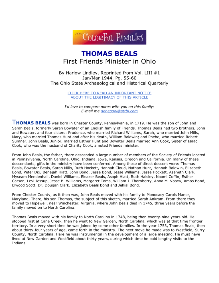 thomas beals - The Lawrence Register