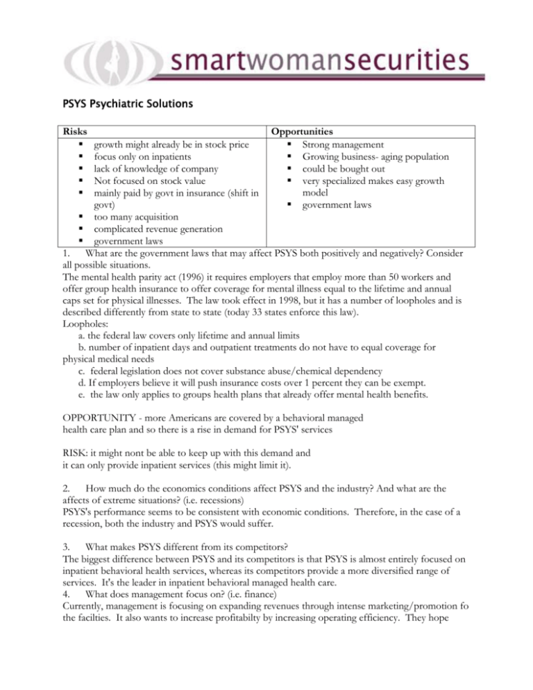 PSYS Psychiatric Solutions