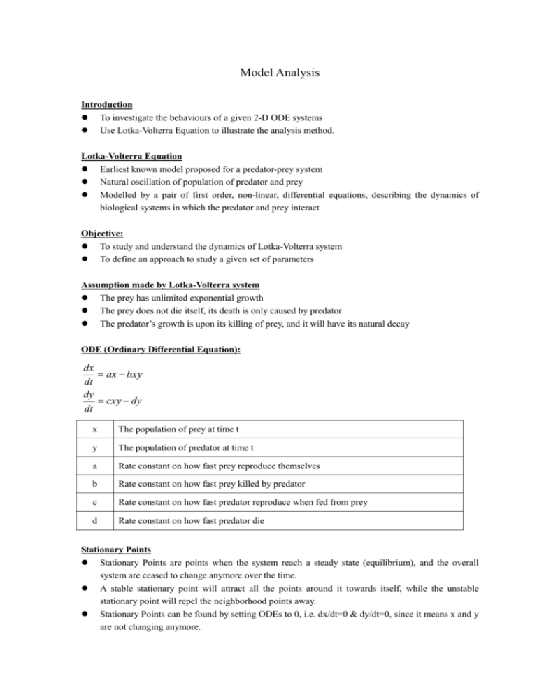 Lotka-Volterra Equation