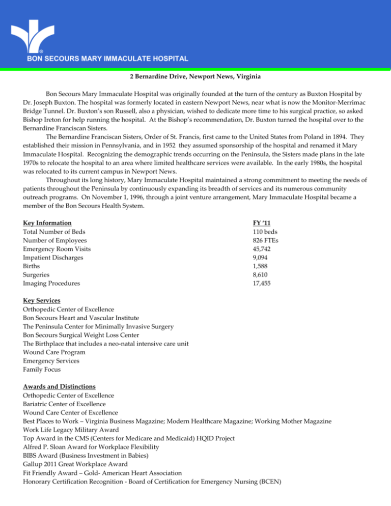 bon secours mary immaculate hospital