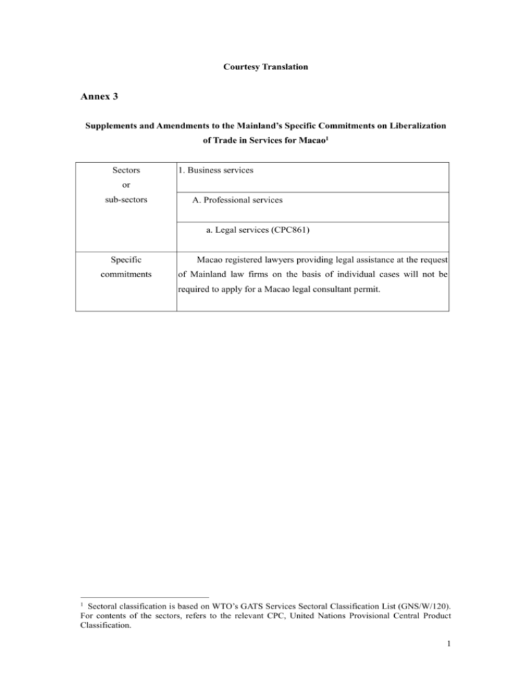 Courtesy Translation - Macau Economic Service