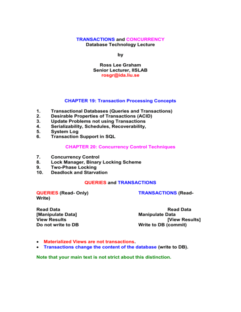 Transaction Operations
