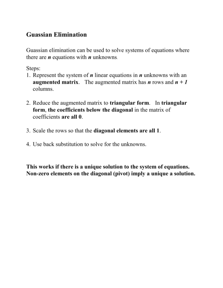 Guassian Elimination