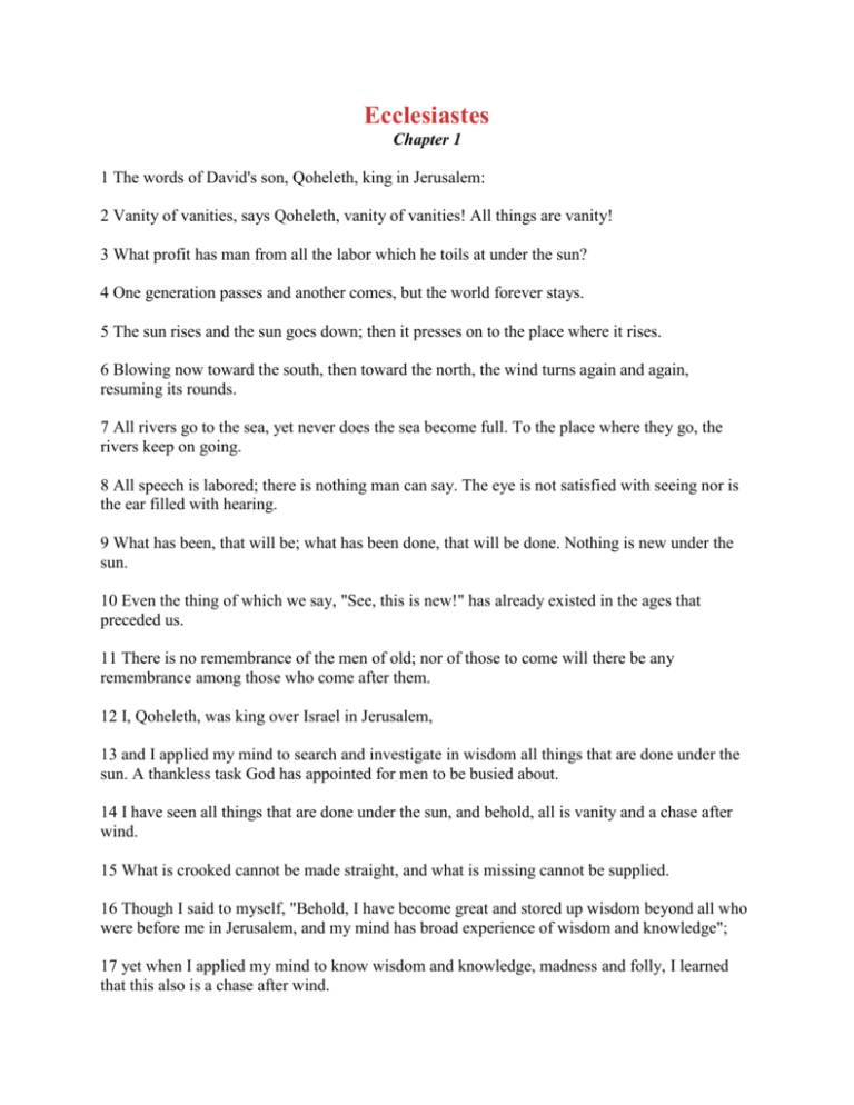 Ecclesiastes