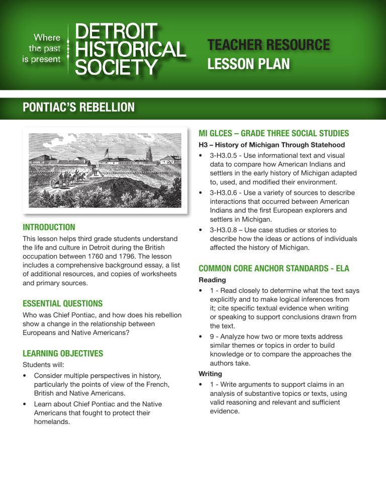 teacher resource lesson plan