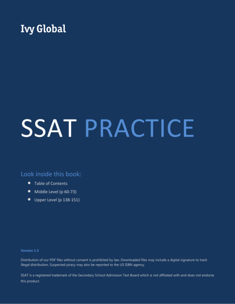 ssat practice