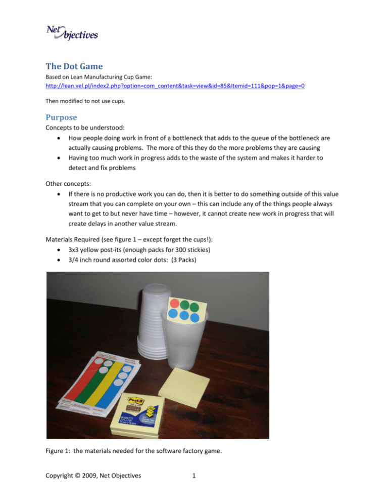 The Dot Game - Net Objectives