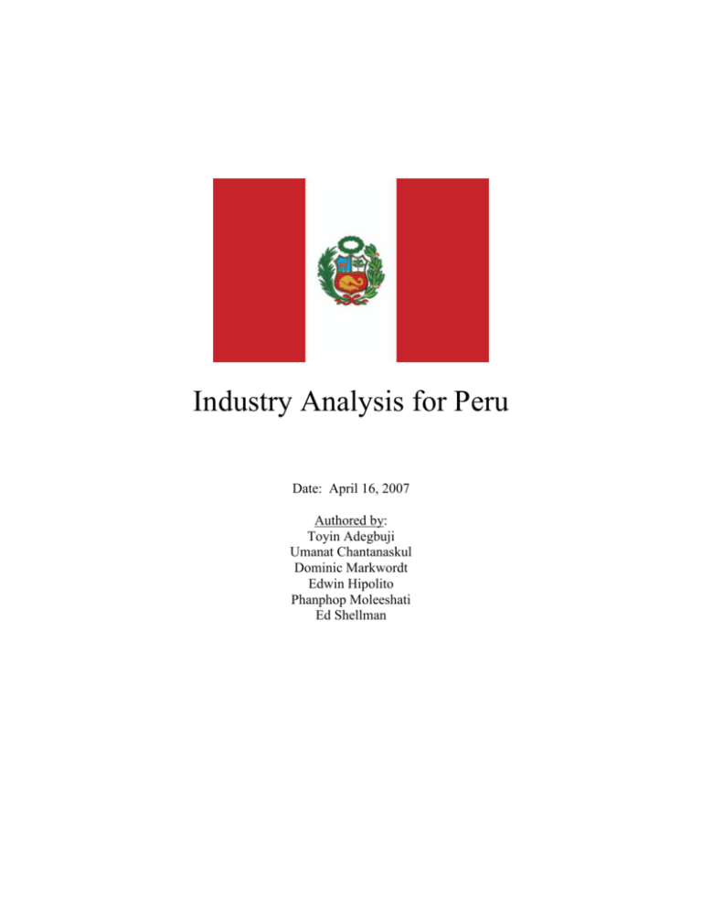 Industry Analysis for Peru