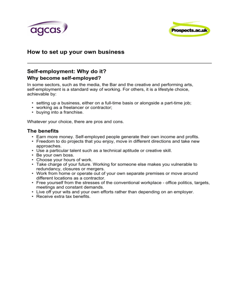 How to set up your own business