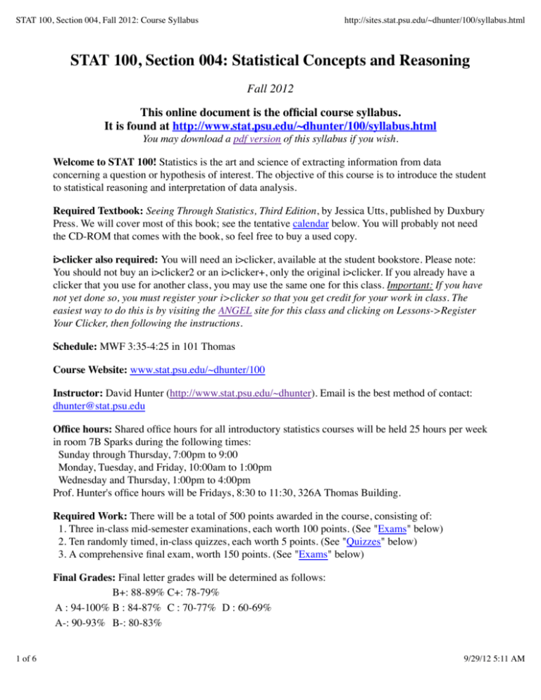 pdf version - Penn State Department of Statistics