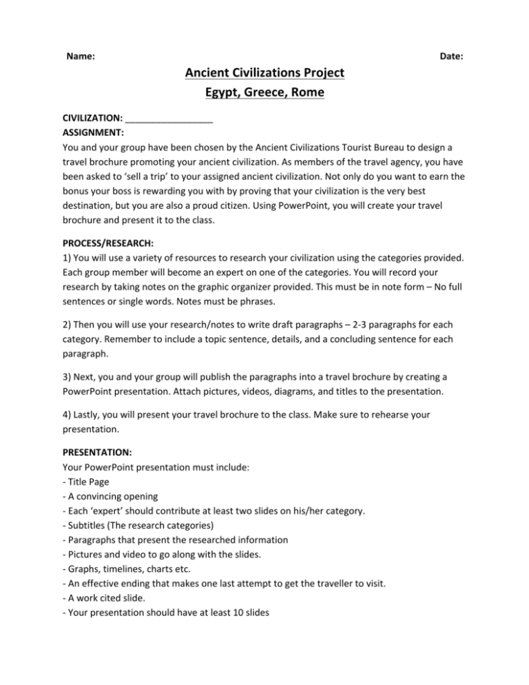 Grade 7 Civilizations