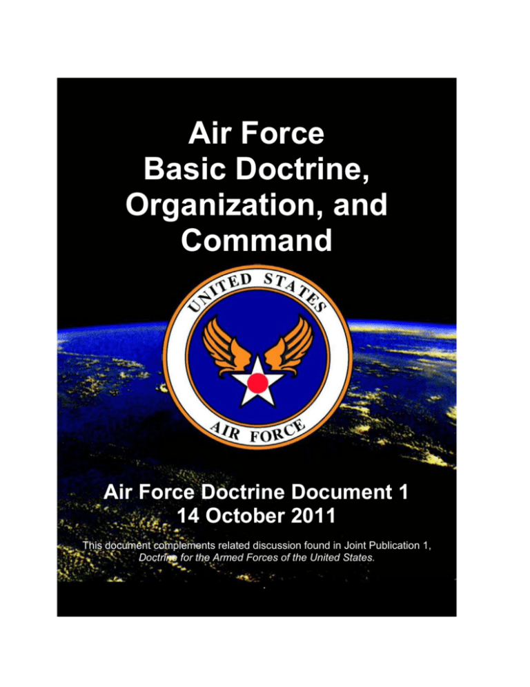 Air Force Doctrine Document 1