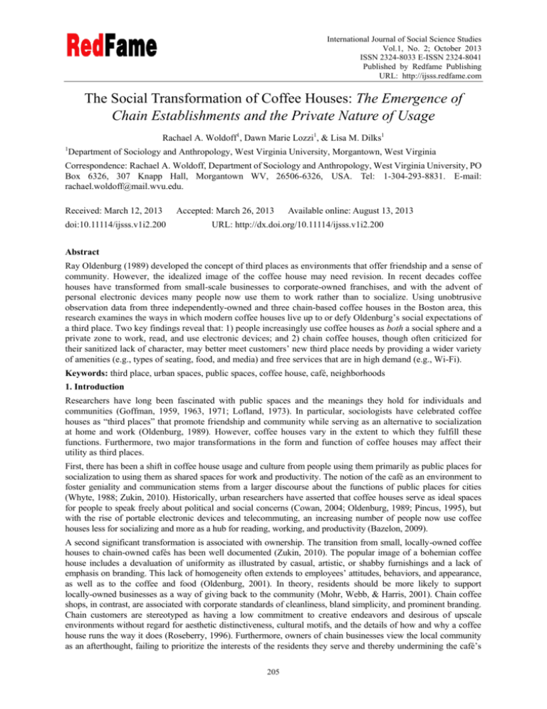 The Social Transformation of Coffee Houses