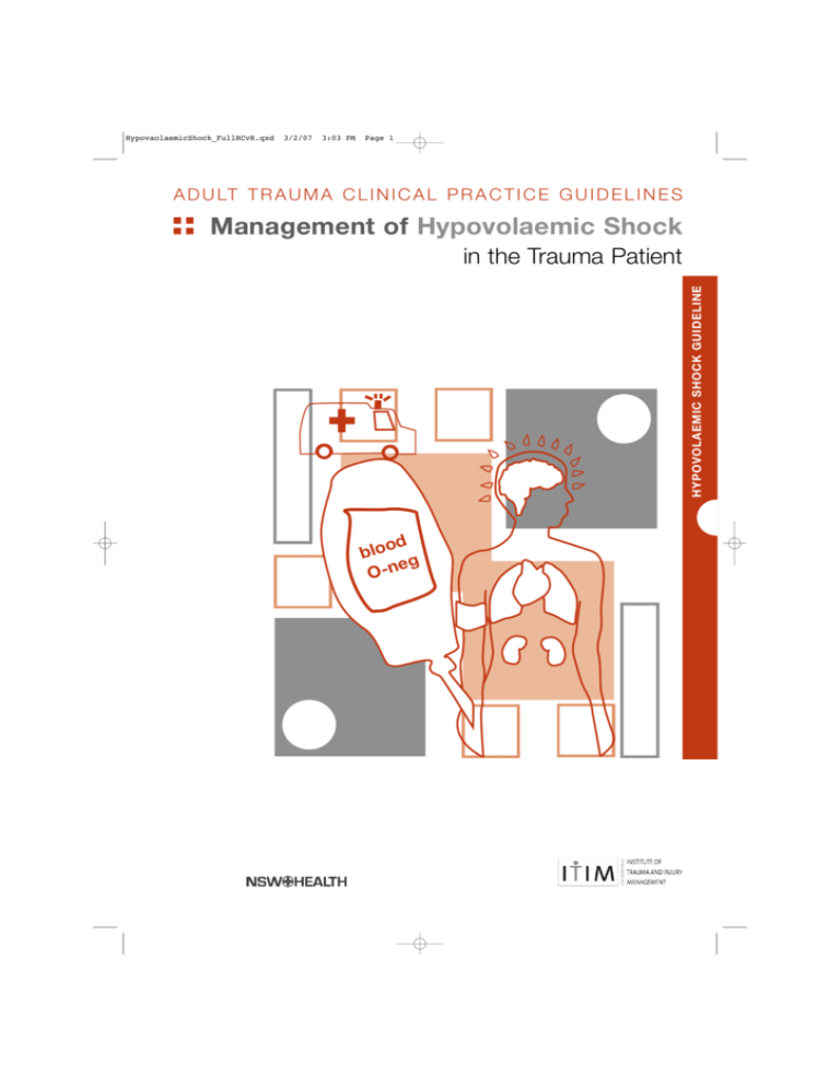 Management of Hypovolaemic Shock in the Trauma Patient (Full