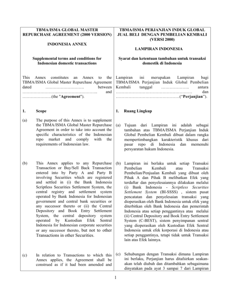 (2000 version) Indonesia Annex – 21 November