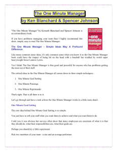 1 Minute Manager Summary pdf