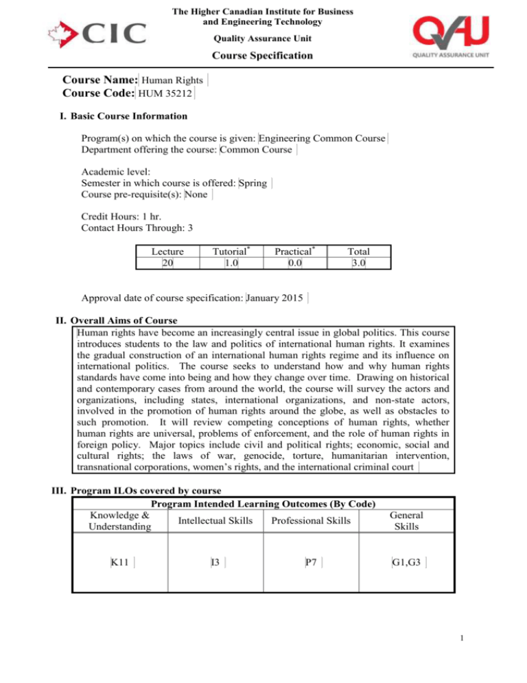 COURSE TITLE COURSE CODE 