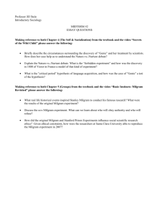 Milgram and Obedience