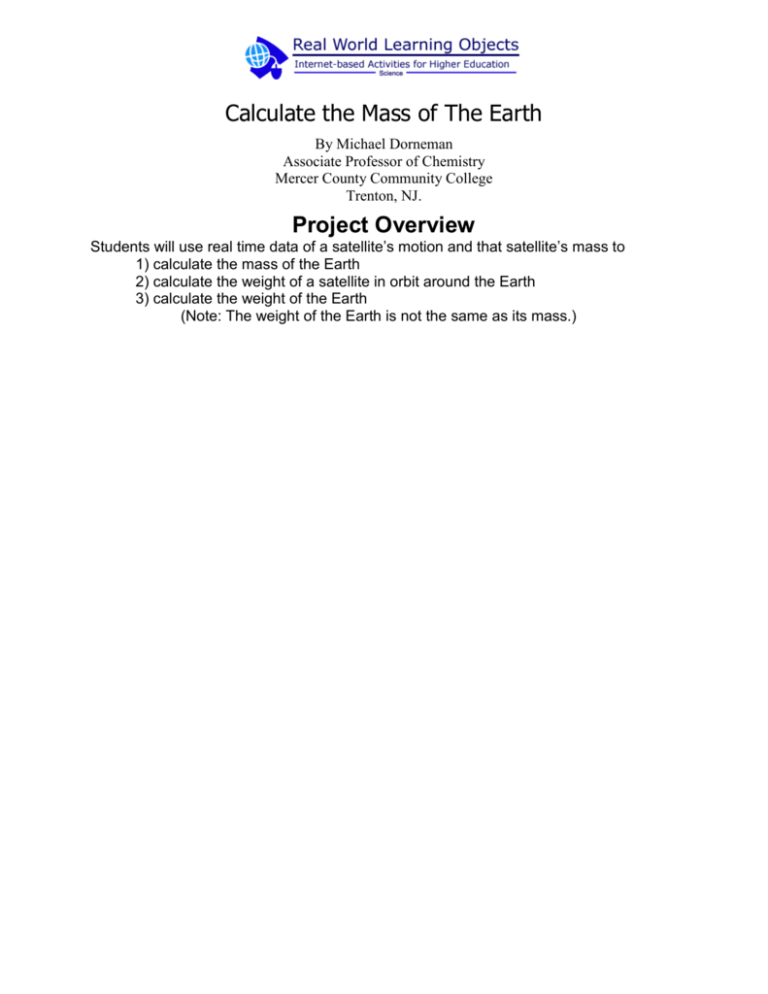 Calculate The Mass Of The Earth calculate-the-mass-of-the-earth