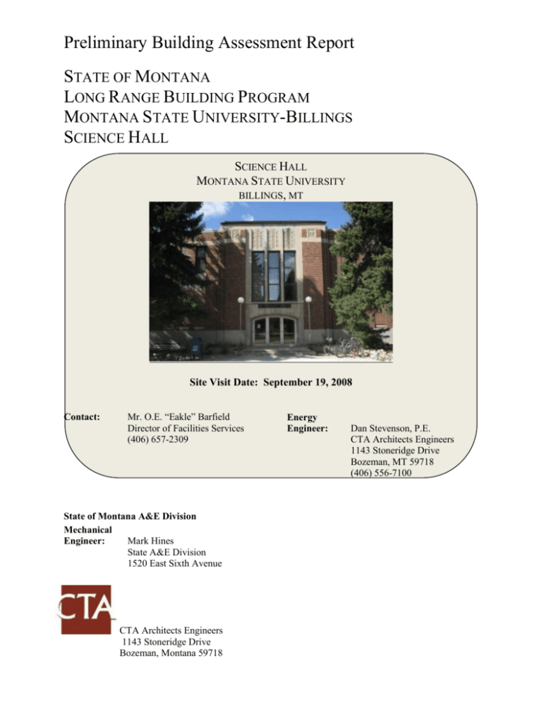 Preliminary Building Assessment Report