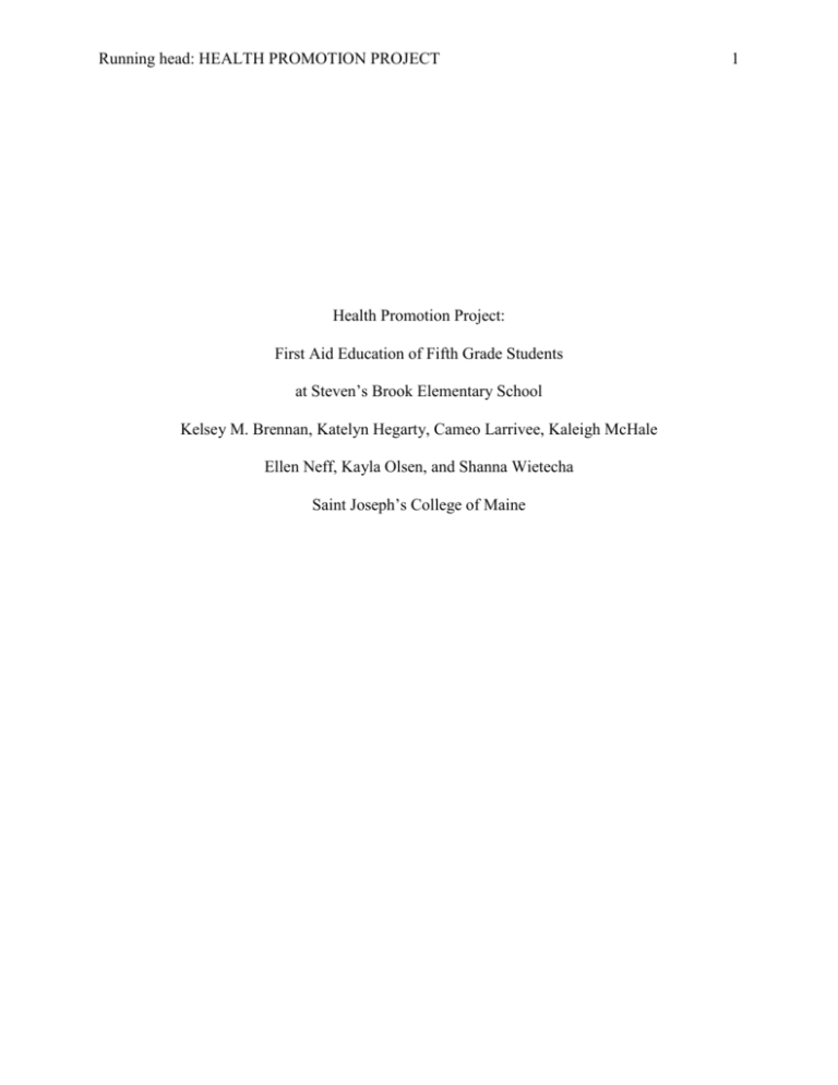 Health Promotion Project