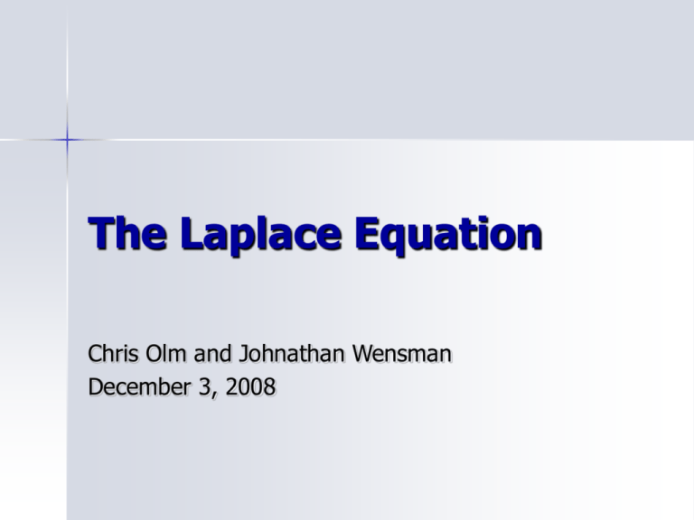 The Laplace Equation