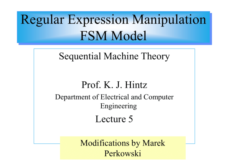 ECE-548 Sequential Machine Theory