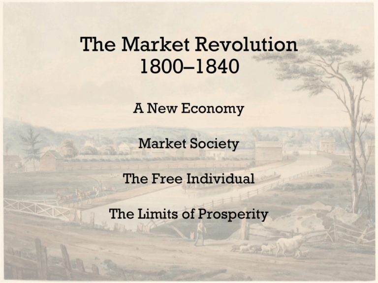 The Market Revolution, 1800-1840