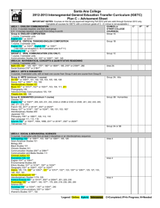 Plan A Advising Sheet SAC 20142015