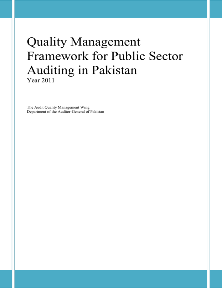 Quality Management Framework Revised quality-management-framework-revised